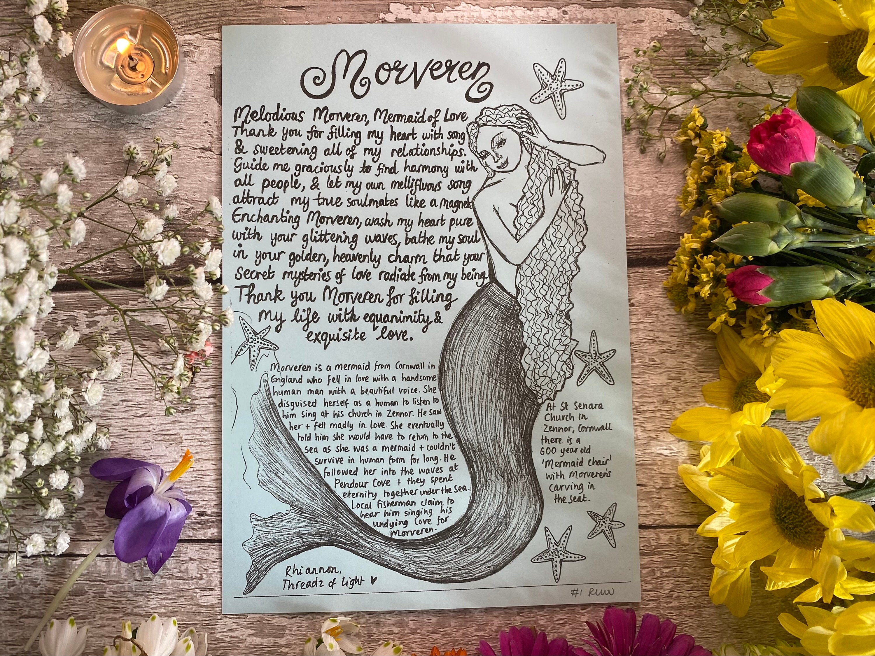 Morveren, Celtic Mermaid of Undying Love, Goddess of Soulmates Fine Art ...