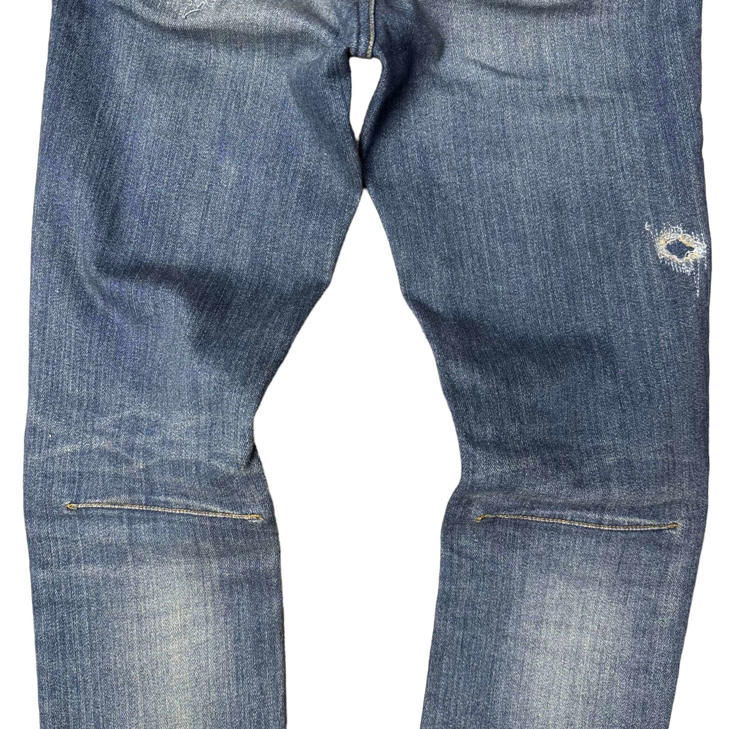 Number Nine X Studious Patches Distressed Washed Slim Denim Jeans - Etsy