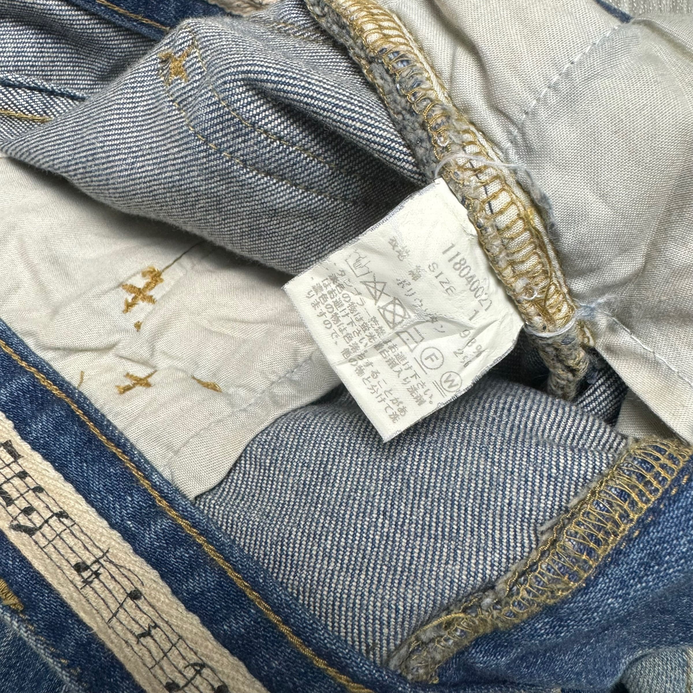 Number Nine X Studious Patches Distressed Washed Slim Denim Jeans - Etsy