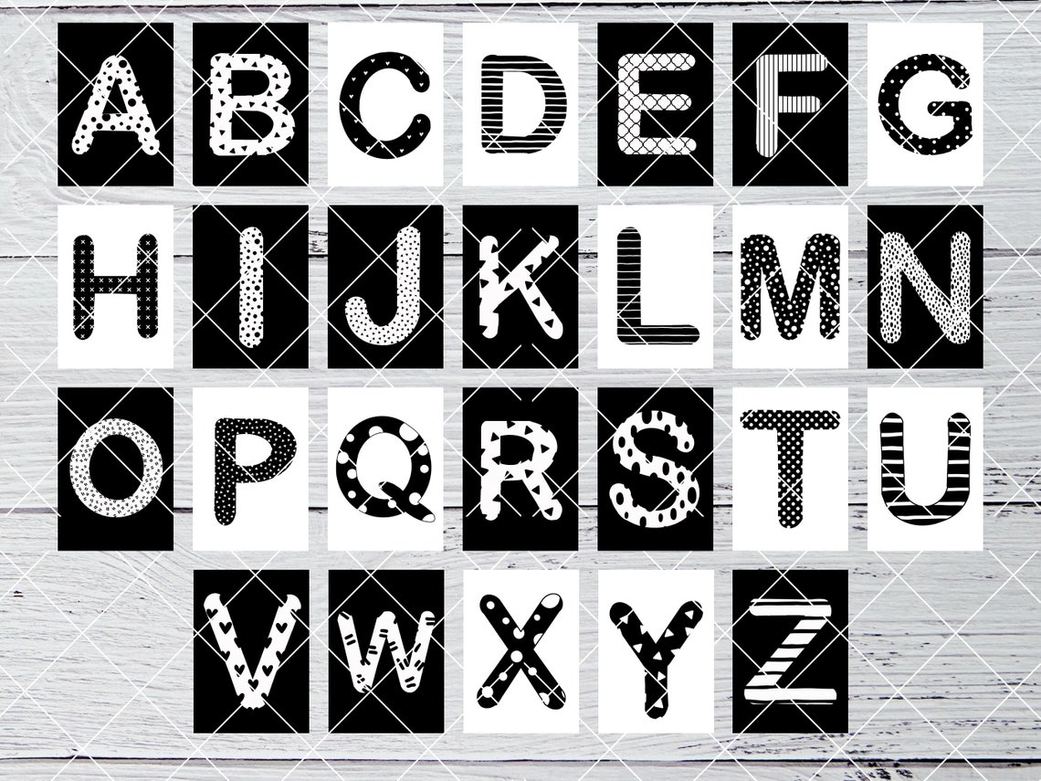 High Contrast Black and White Sensory Cards Printable for - Etsy