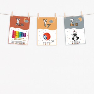 Boho Educational Alphabet Flashcards Printable Digital Download ...