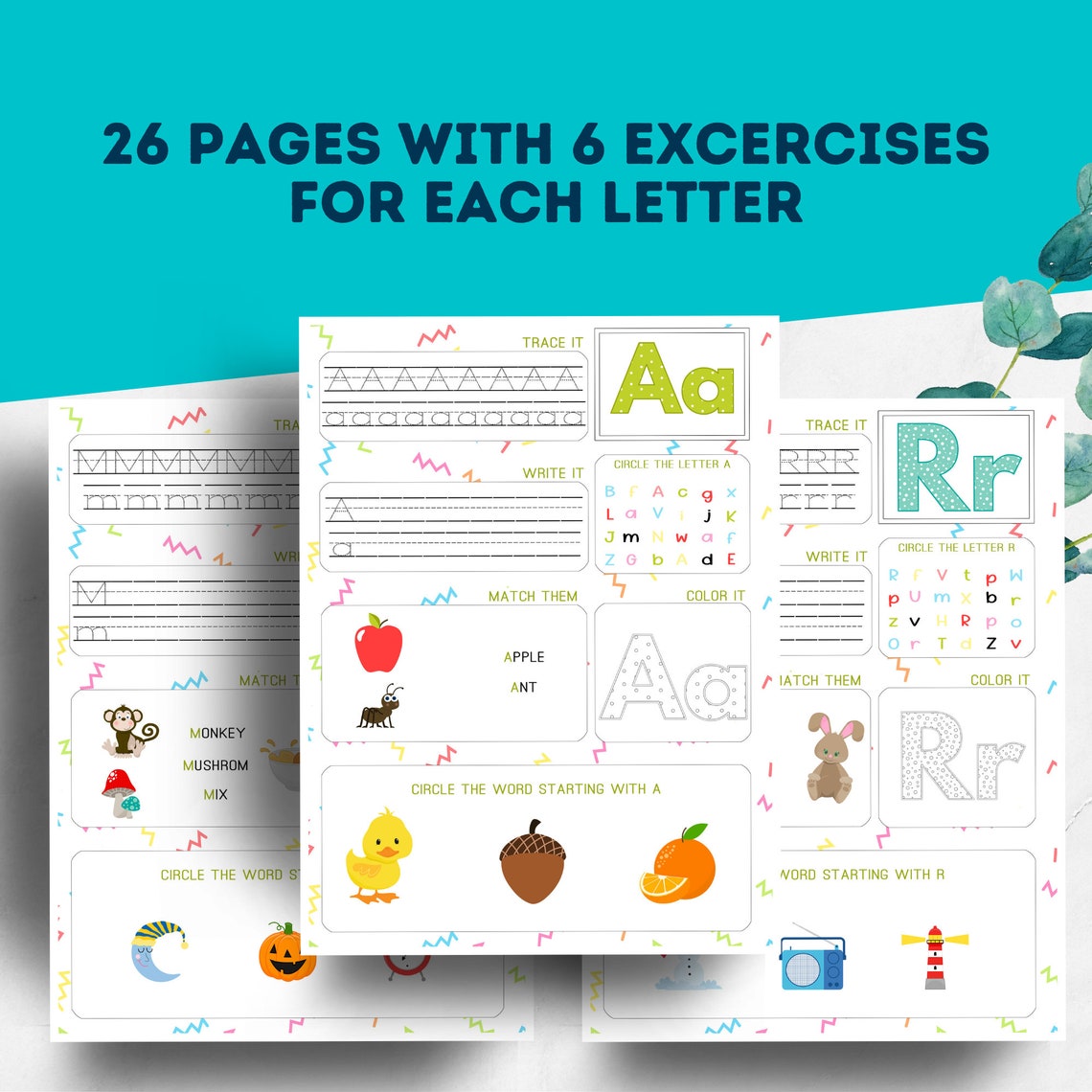 Alphabet Busy Book Printable Digital Download, Alphabet Quiet Book, ABC ...