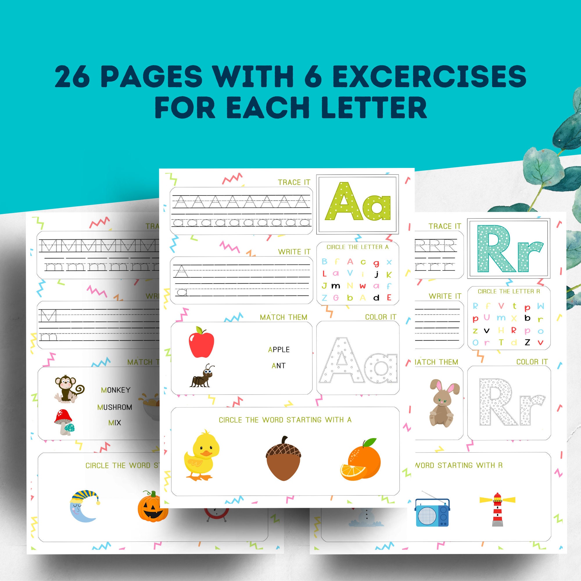 Alphabet Busy Book Printable Digital Download, Alphabet Quiet Book, ABC ...