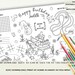 Editable Printable Birthday Pirates Under the Sea Coloring Placemat ...