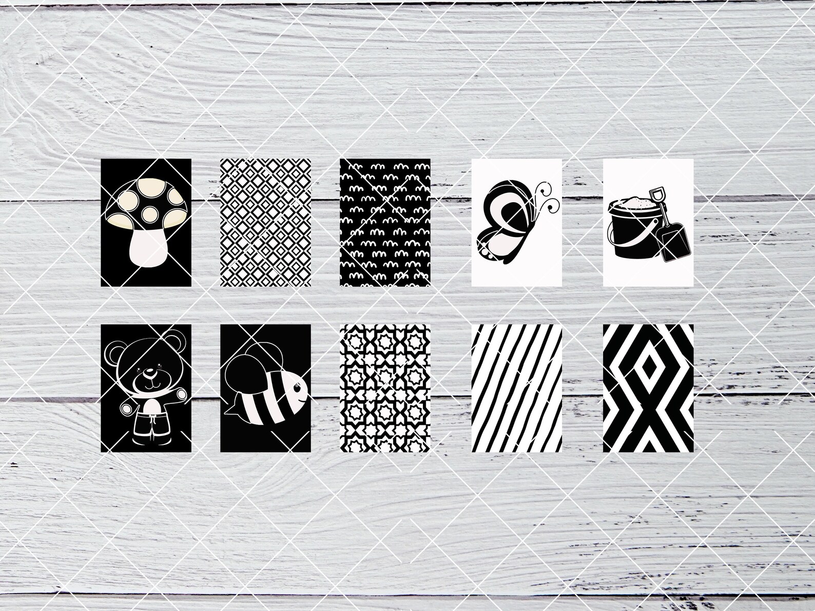 High Contrast Black and White Sensory Cards Printable for - Etsy