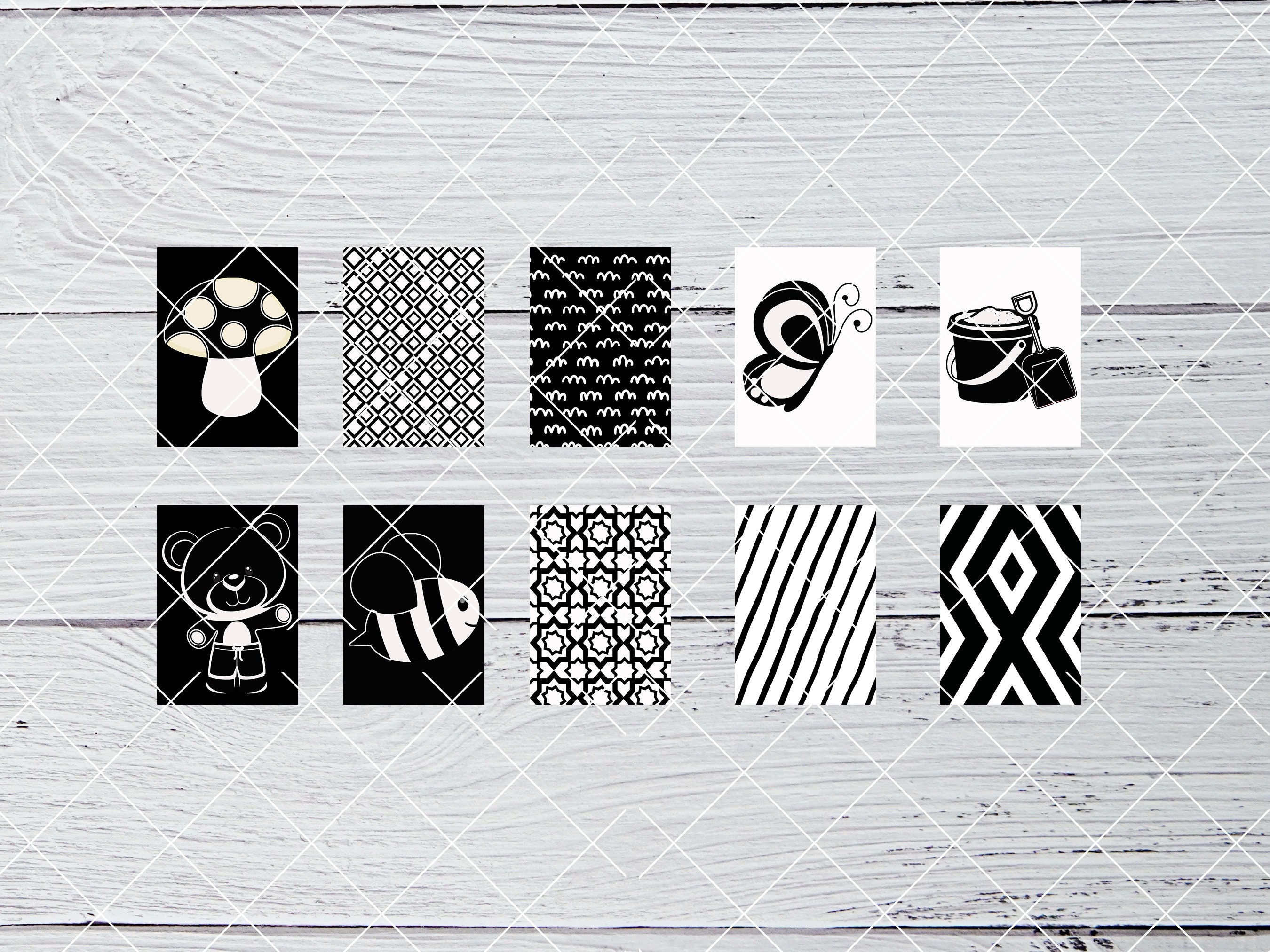 High Contrast Black and White Sensory Cards Printable for - Etsy