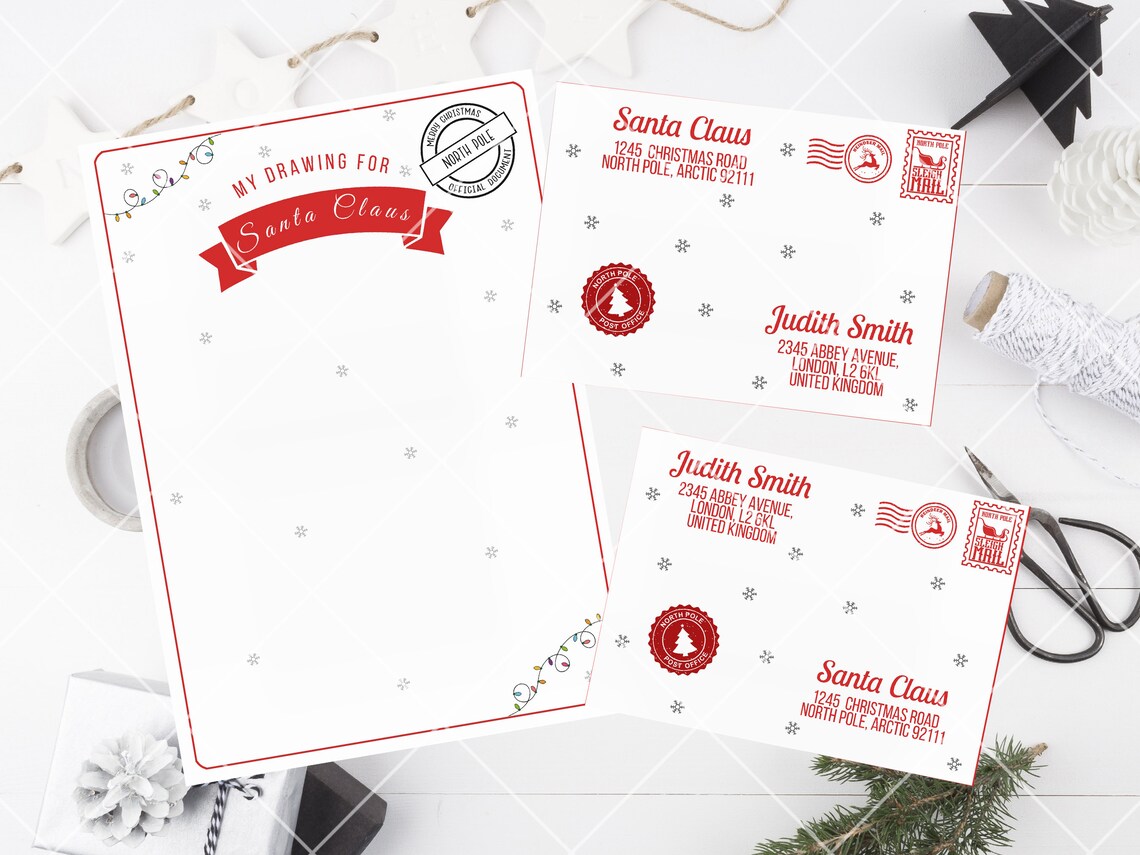 Editable Printable Letter to Santa Kit With Nice List - Etsy