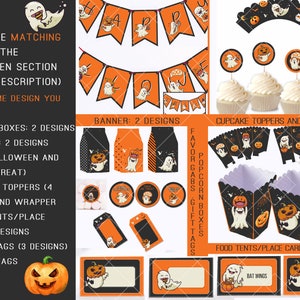 Printable Halloween DIY Popcorn Box Instant Digital Download, Halloween ...
