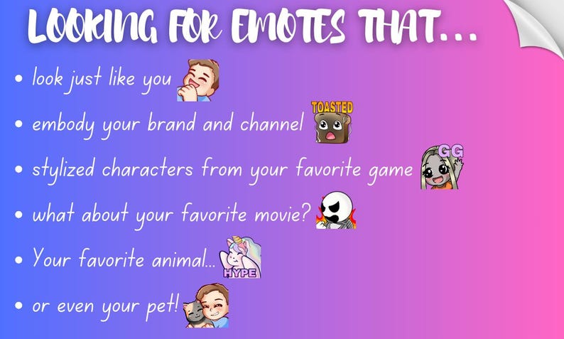 CUSTOM STANDARD EMOTES for Twitch | Commissioned Emotes for Your ...