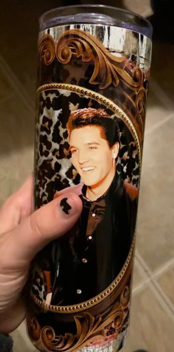 Elvis Presley Hunka Hunka Burnin Love Cheetah Print Tumbler | Etsy