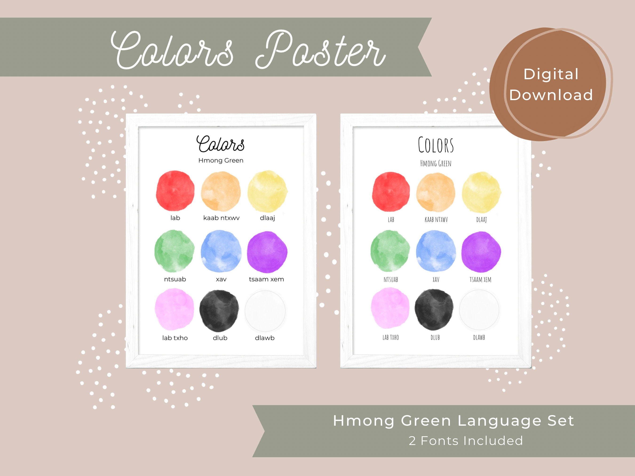 Hmong Colors Hmong Language Wikipedia