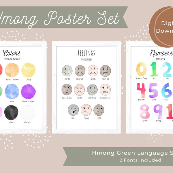 Hmong Numbers - Etsy