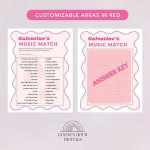 Galentine's Game | Music Match, Love Songs, Match the Song | Galentine ...