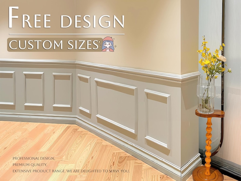 French Wainscoting Kits, Wainscoting Trim, Wall Decor, Pre-cut Wall ...