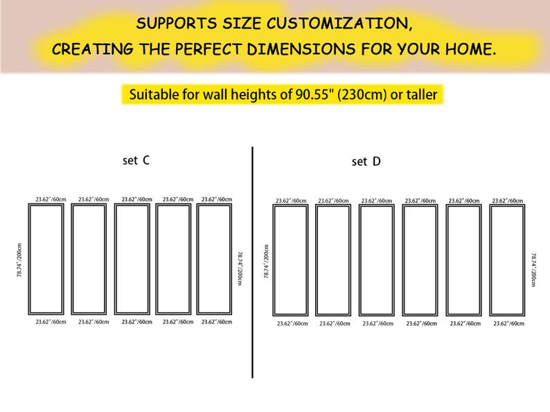 French Wall Decor Kit: Pre-cut Frame Molding, Custom Sizes - Etsy