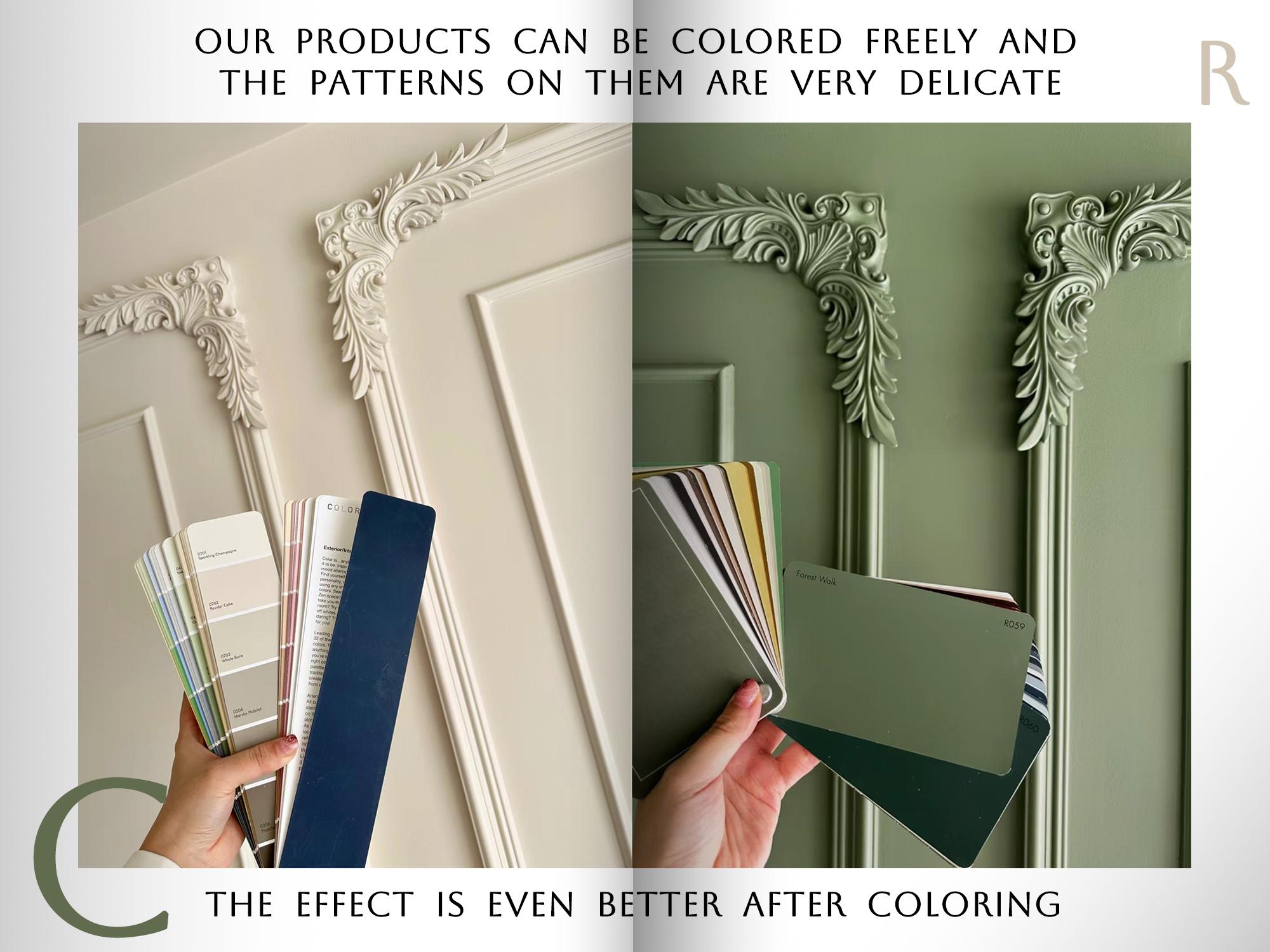 Decorative Corner Panel Kits, Corner Lines, Paintable Wall Panels, Pre ...