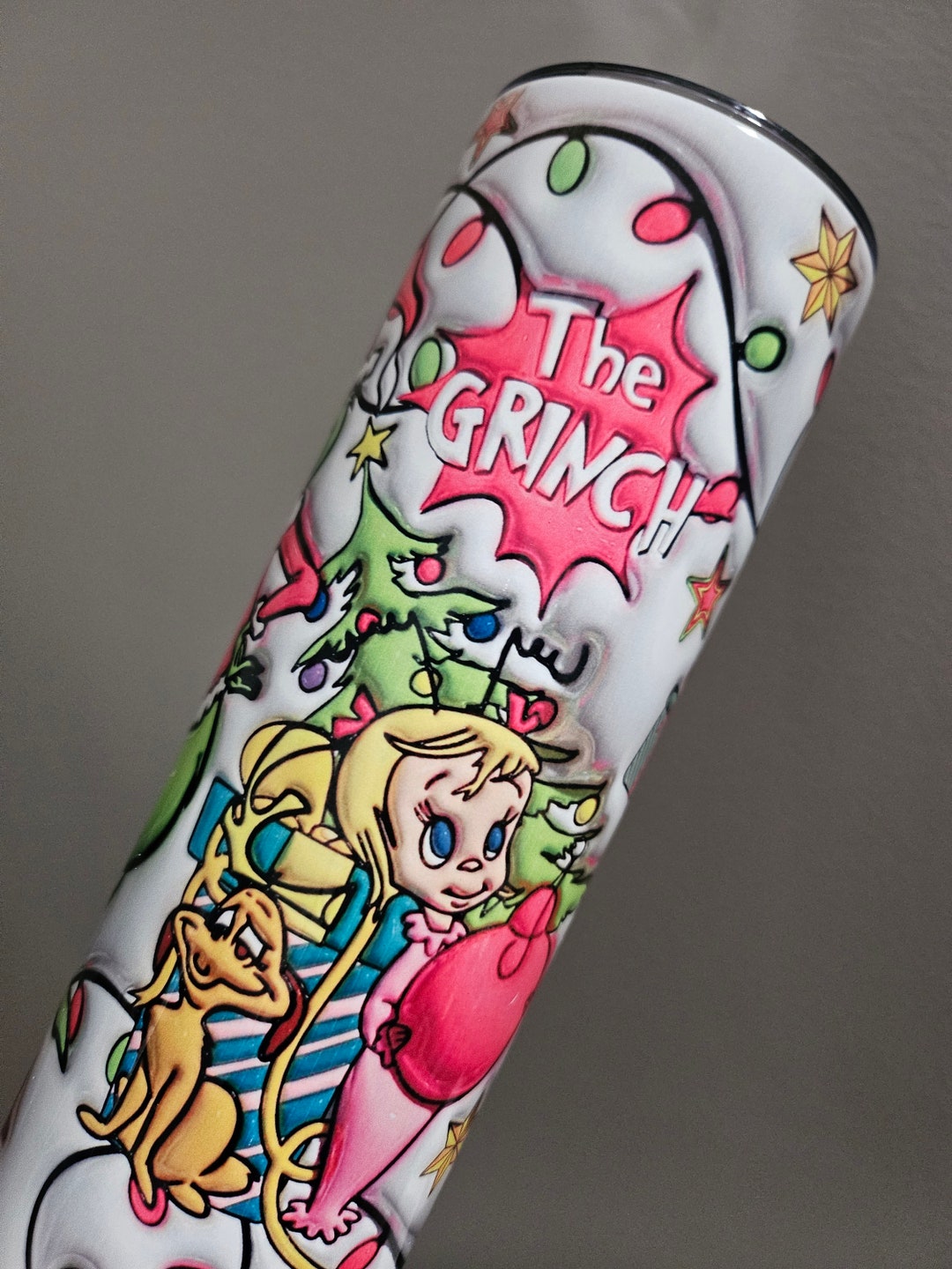 Pink Christmas Puffy Tumbler Inflated 3D Christmas Tumbler - Etsy