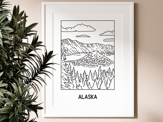 Art & Collectibles Digital Prints Alaska Digital Print Alaska Gitft For ...