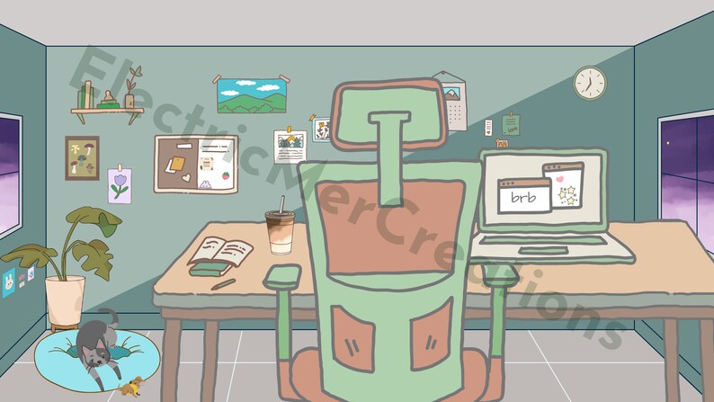 Twitch Streamer Animated Cute Aesthetic Scenes Overlays for Streamers ...