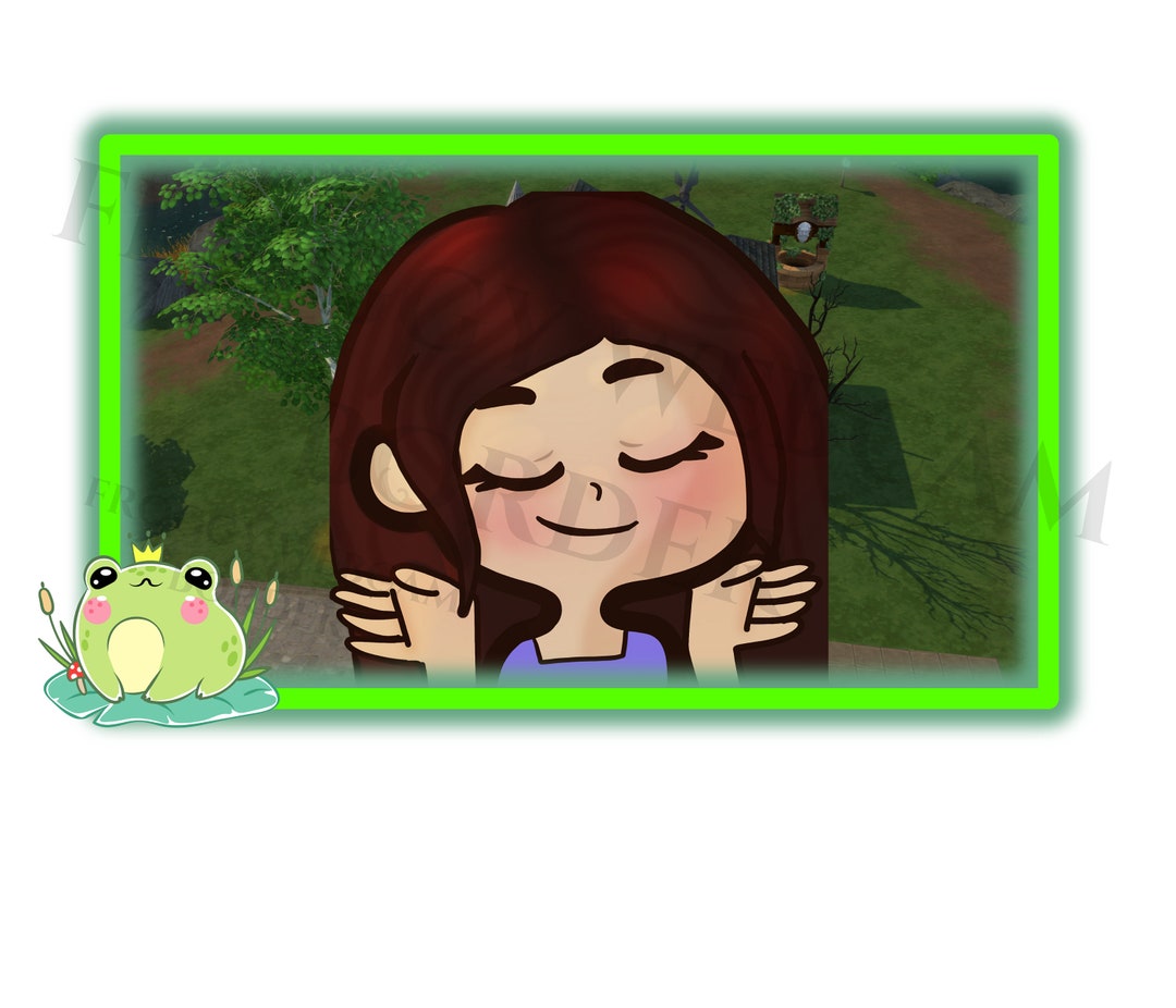 Twitch Frog Webcam Border for Streamers Camera Overlay Frogs Cute Neon ...