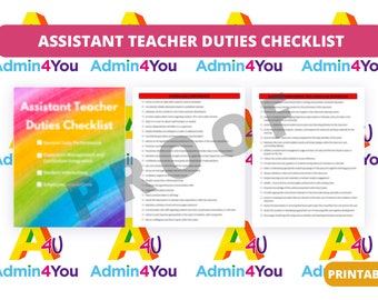 Lead Teacher Yearly Duties and Responsibilities Checklist - Etsy
