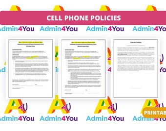 Employee Cell Phone Policy Template - Etsy