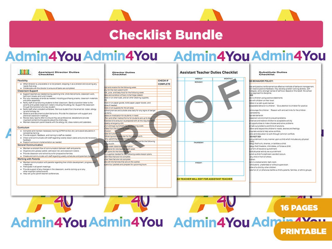 Checklist Bundle #1 - Etsy