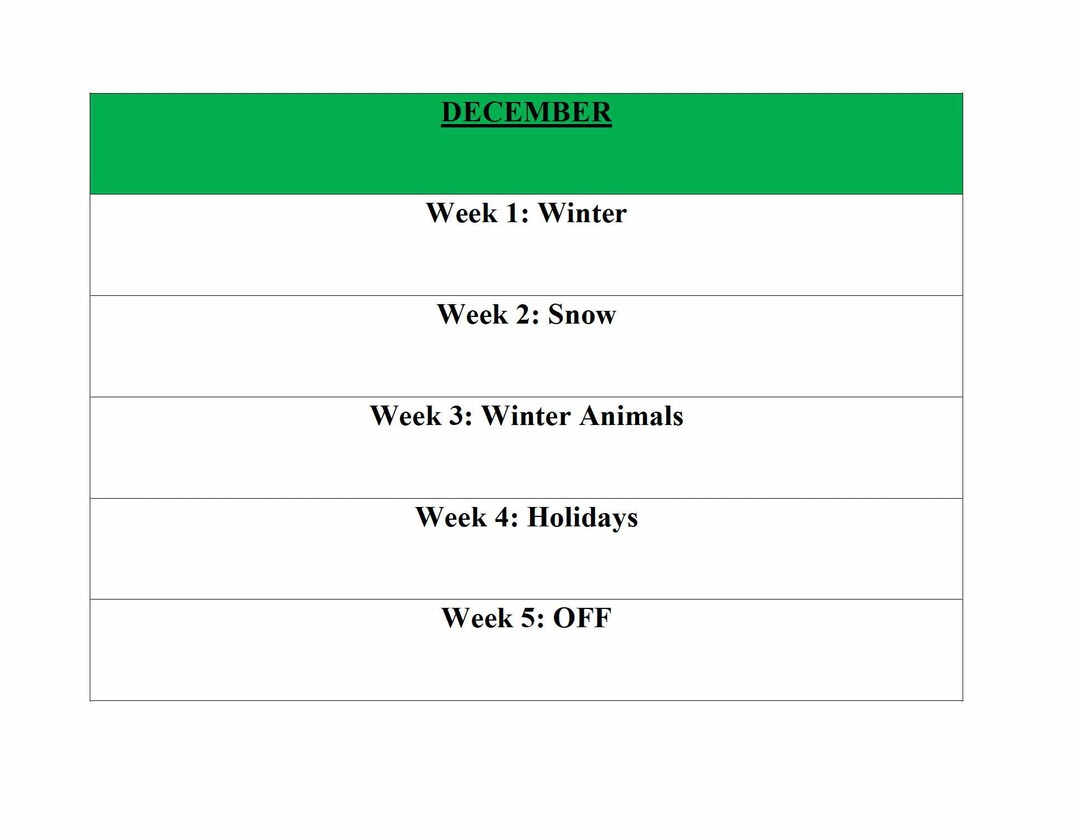December Infant Lesson Plans - Etsy