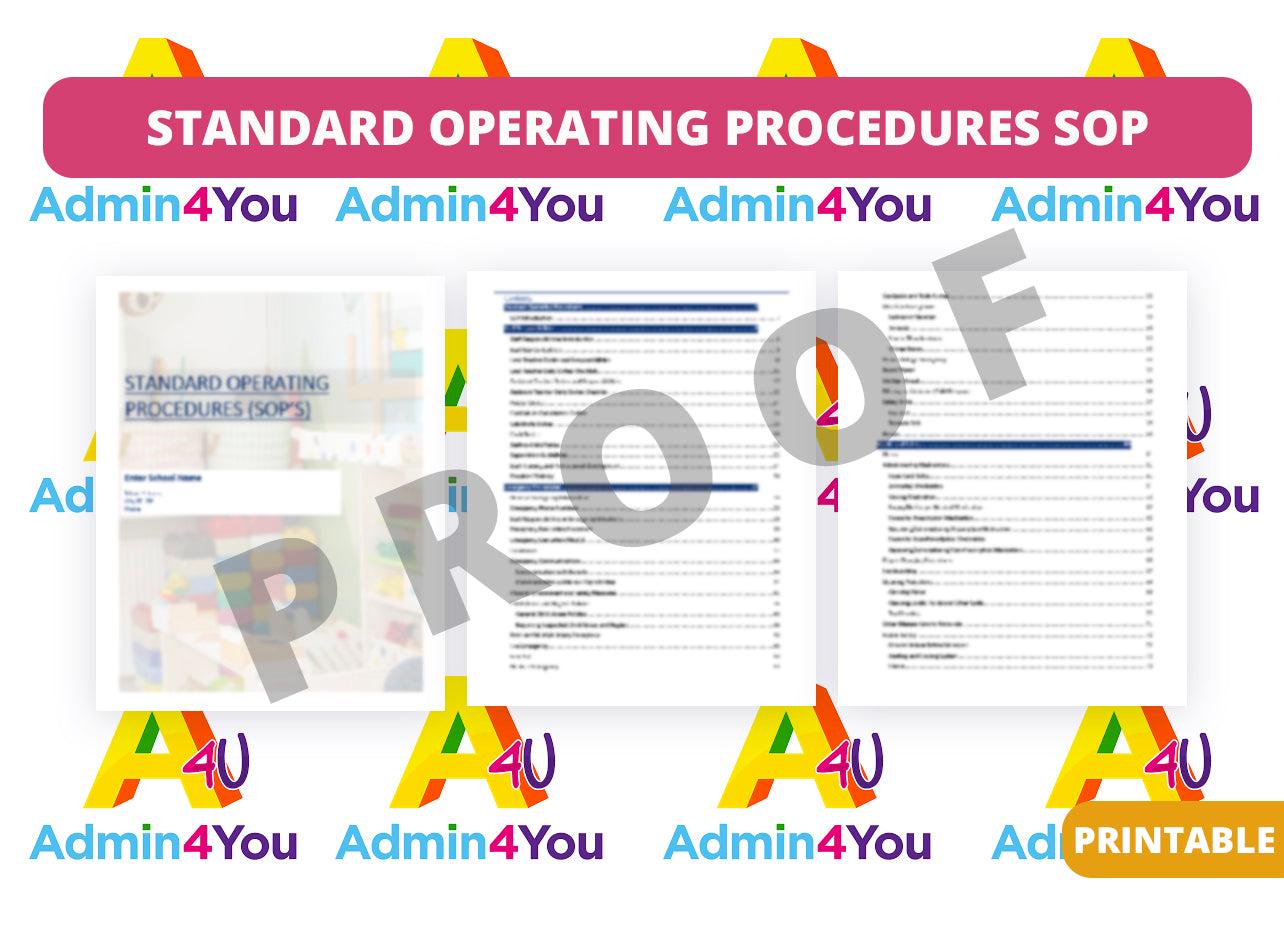 Standard Operating Procedures SOP - Etsy