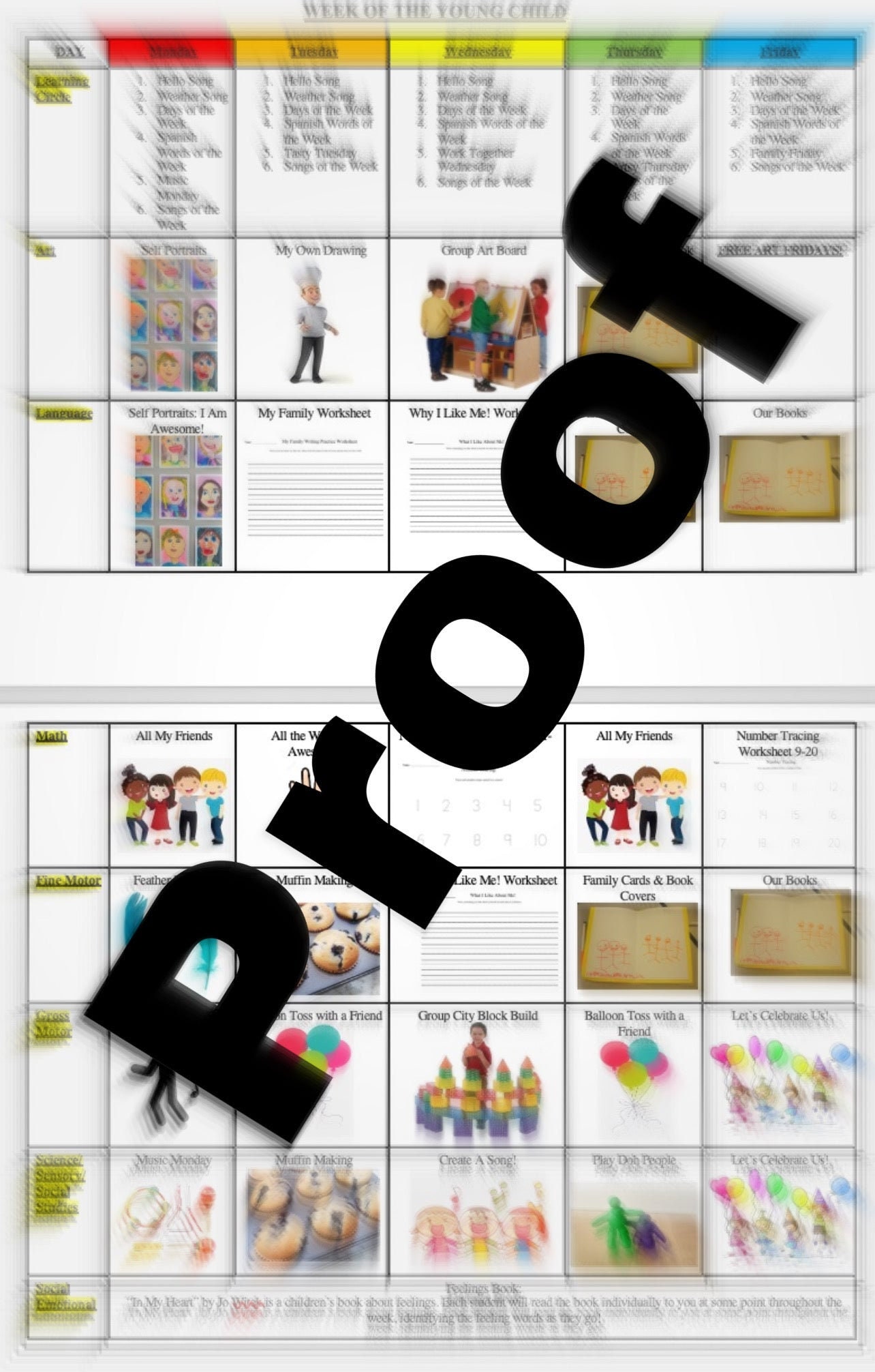 Week of the Young Child Lesson Plan - Etsy