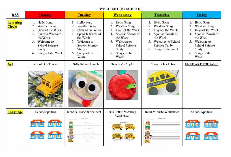 September Preschool and Pre-k Lesson Plans - Etsy