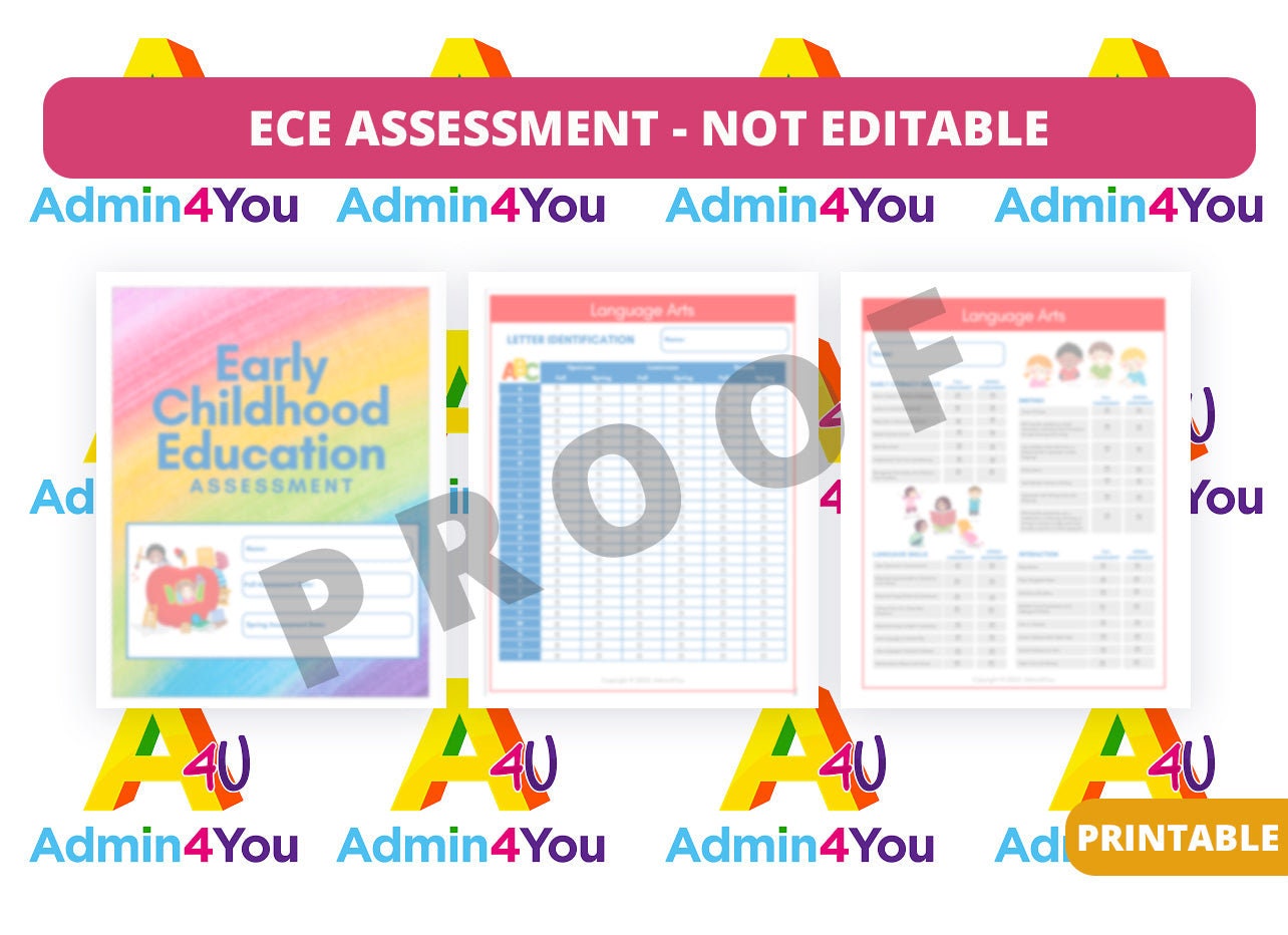 Early Childhood Education Assessment - Printed Version - Etsy