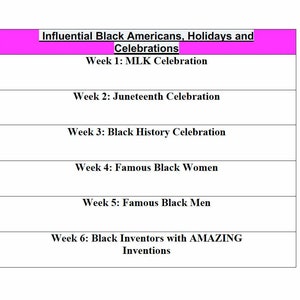Black History Month Lesson Plan - Etsy