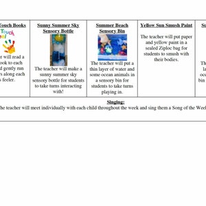 June Infant Lesson Plans - Etsy