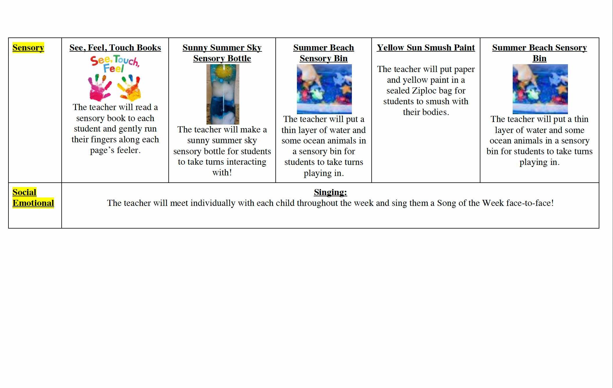 June Infant Lesson Plans - Etsy