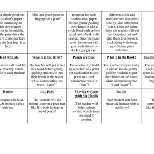 August Infant Lesson Plans - Etsy