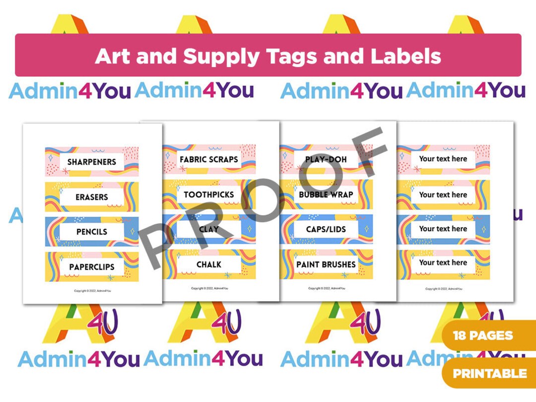 Supply Labels for Organization - Etsy