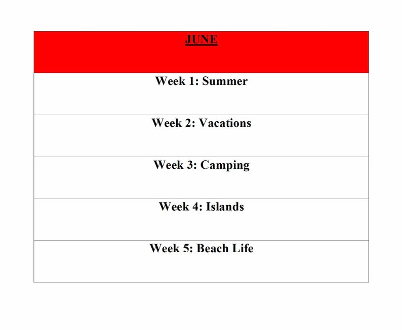 June Infant Lesson Plans - Etsy