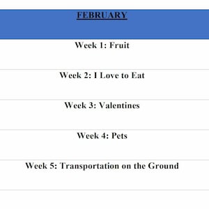 February Infant Lesson Plans - Etsy