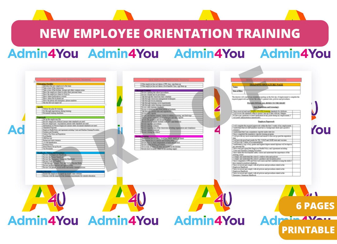 New Employee Training and Orientation Checklist detailed - Etsy