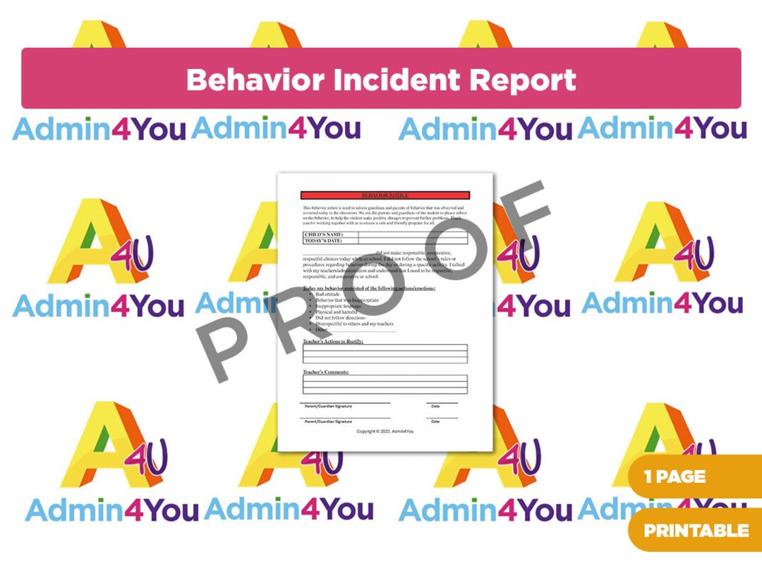 Behavior Incident Report - Etsy
