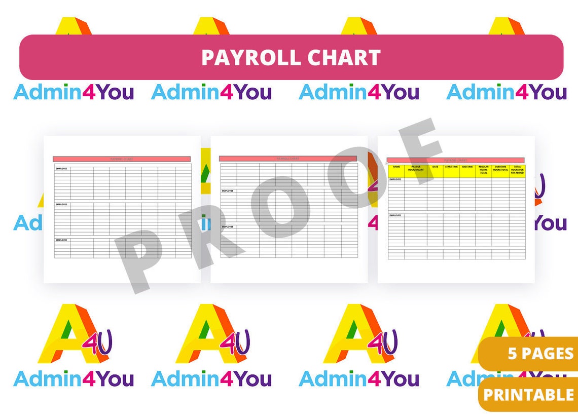 Payroll Chart for Employees - Etsy