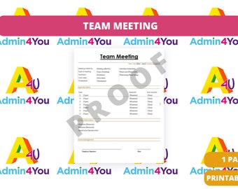 Team Meeting Agenda Template - Google Sheets - Etsy