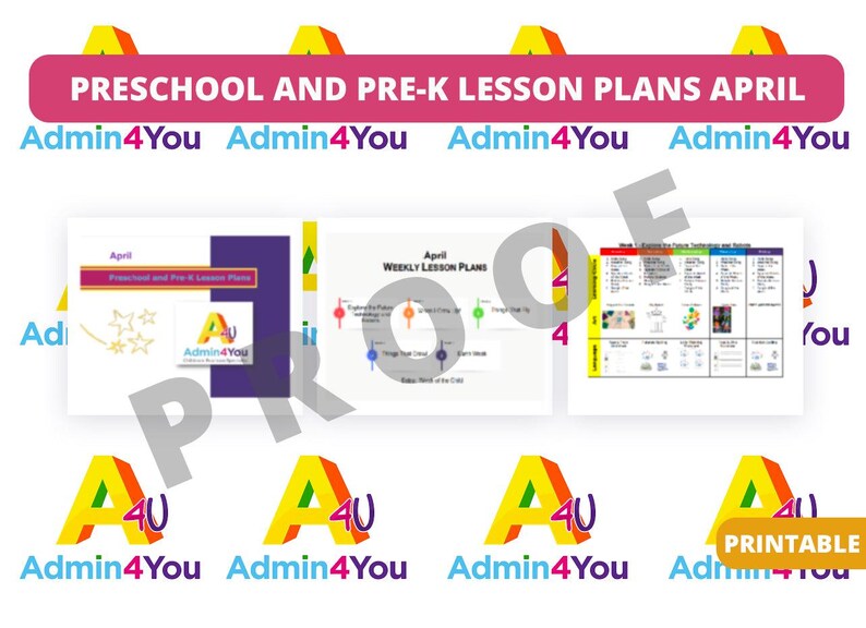 April Preschool and Pre-k Lesson Plans Bundle - Etsy