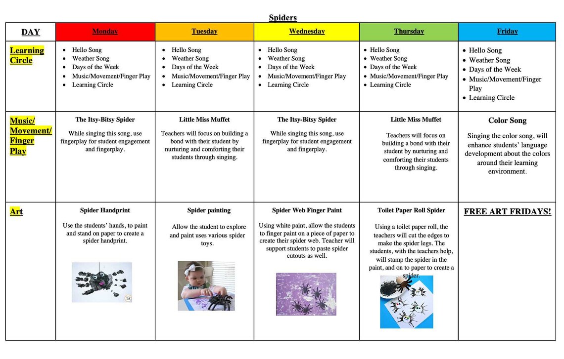 October Infant Lesson Plans - Etsy