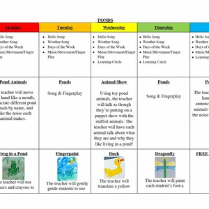 August Infant Lesson Plans - Etsy