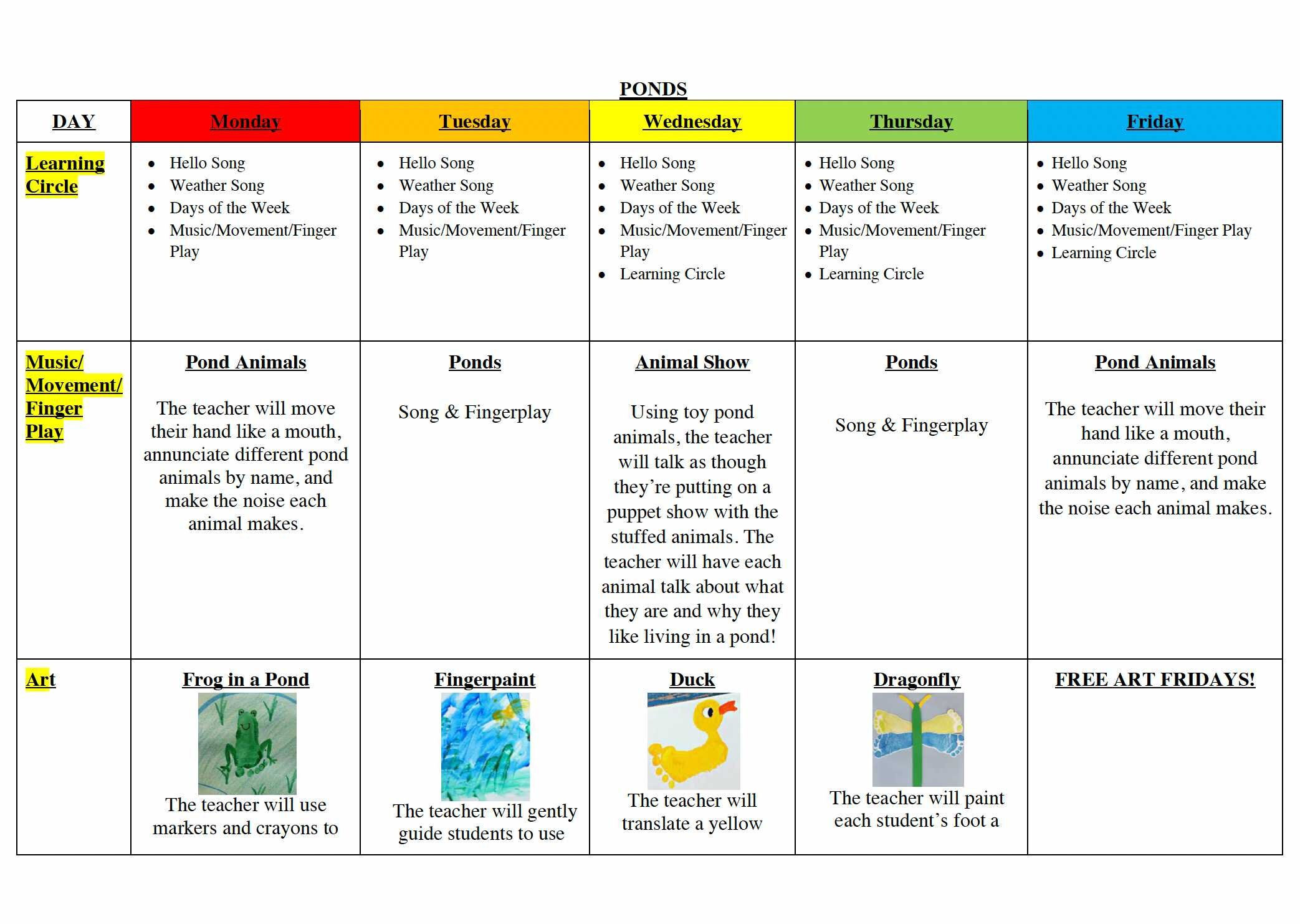 August Infant Lesson Plans - Etsy