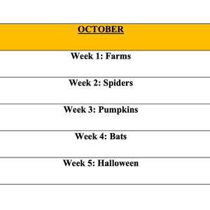 October Infant Lesson Plans - Etsy