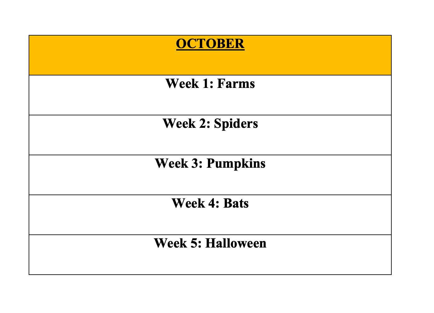 October Infant Lesson Plans - Etsy