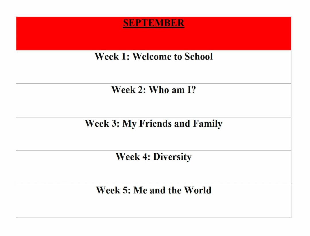 September Preschool and Pre-k Lesson Plans - Etsy